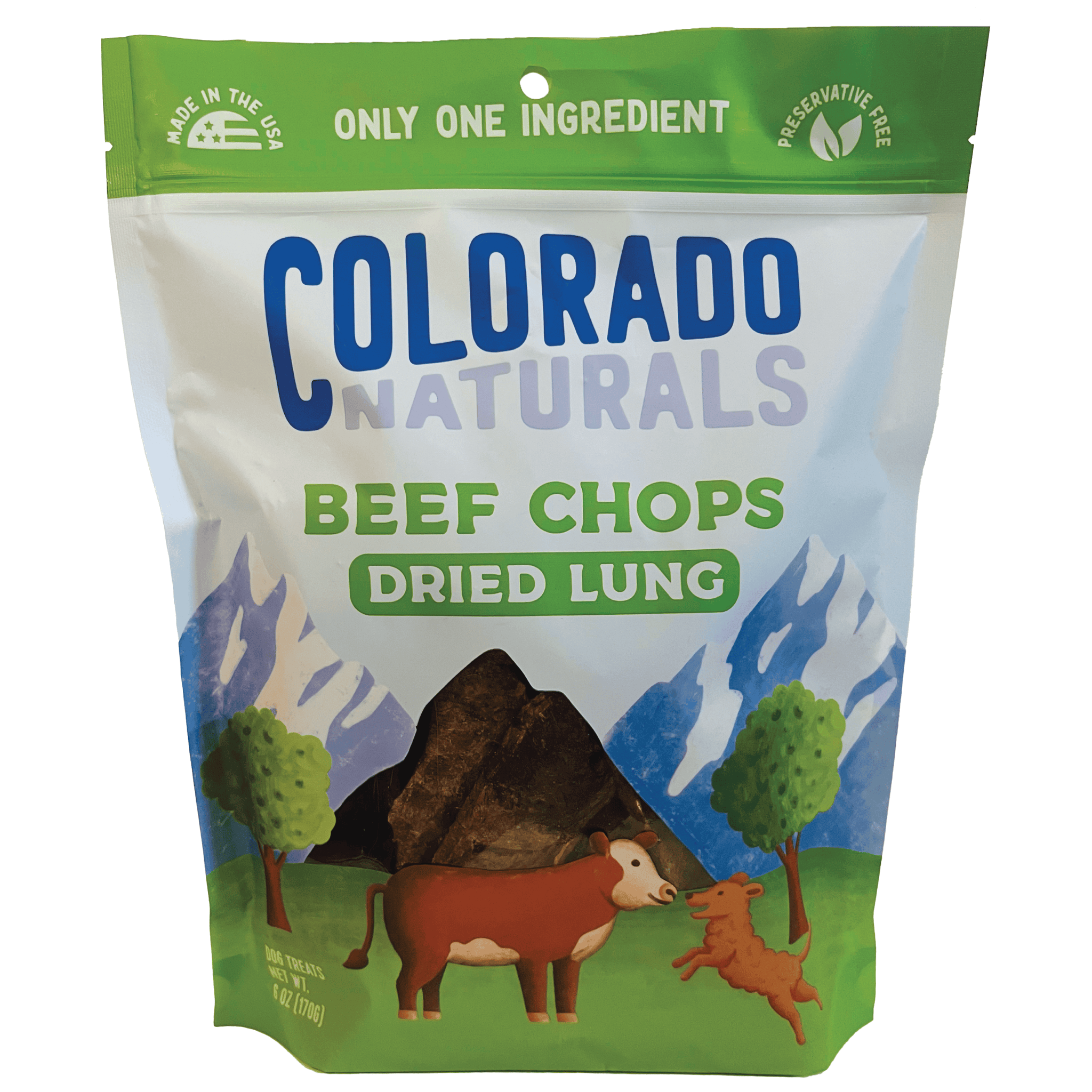 Colorado Naturals Dried Lung Beef Chop – Colorado Pet Treats